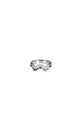 Single Wave Pave Silver and Diamond Ring – Lot28